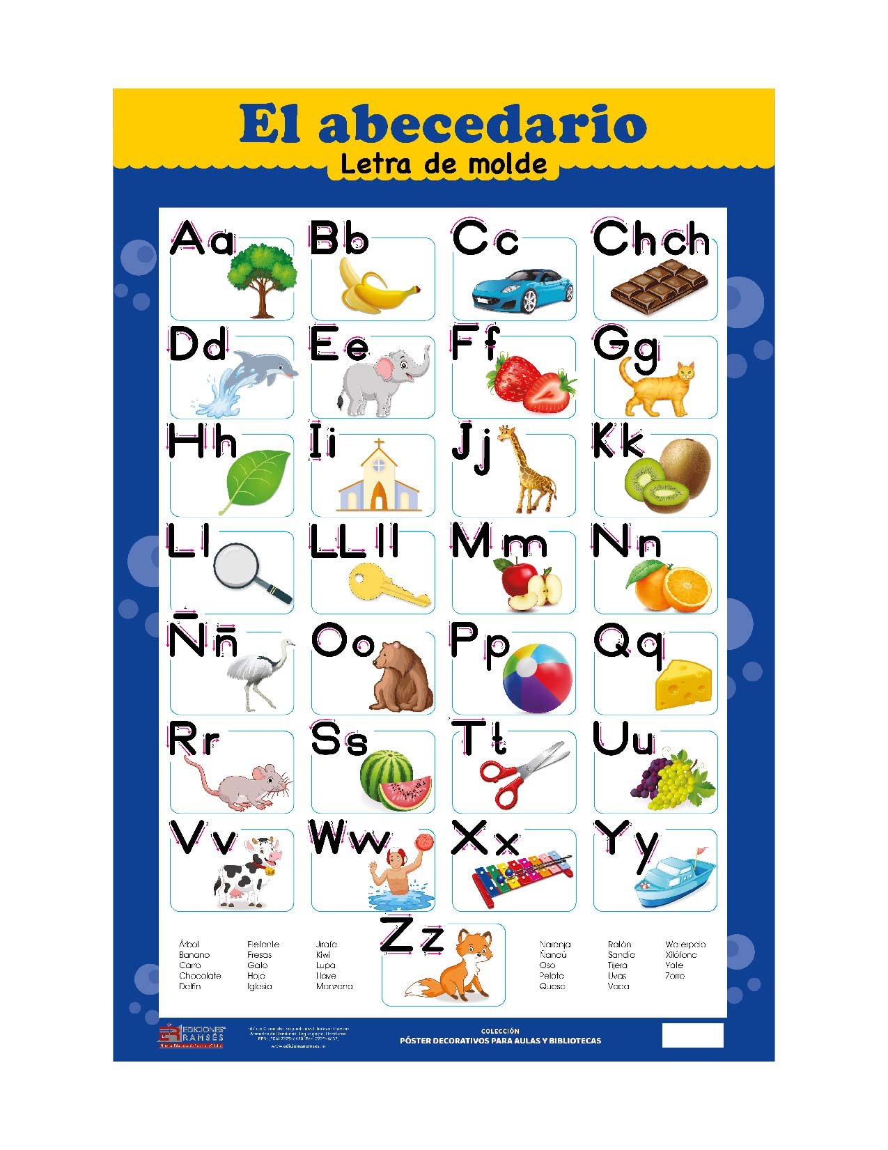 Póster decorativo EL ABECEDARIO,«Letra de molde» - EDICIONES RAMSÉS ...